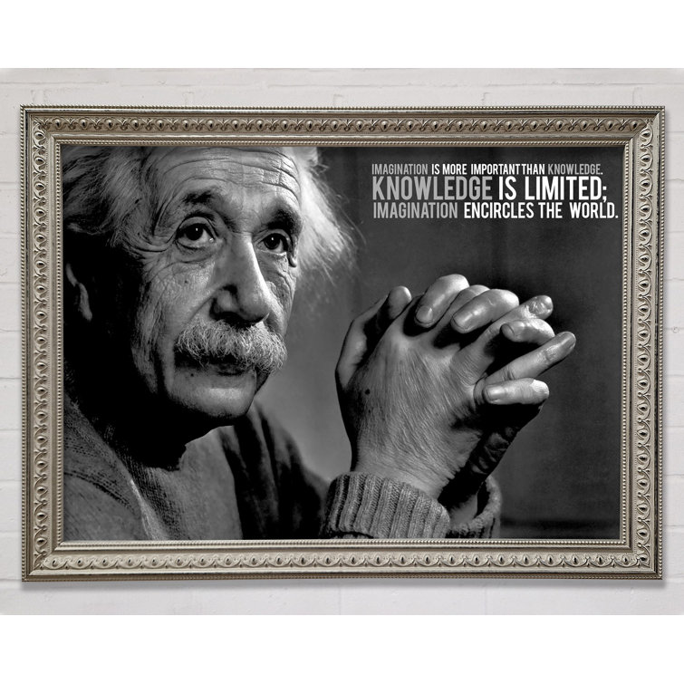 Bright Star Motivational Quote Albert Einstein Imagination Is More Important - Single Picture ...